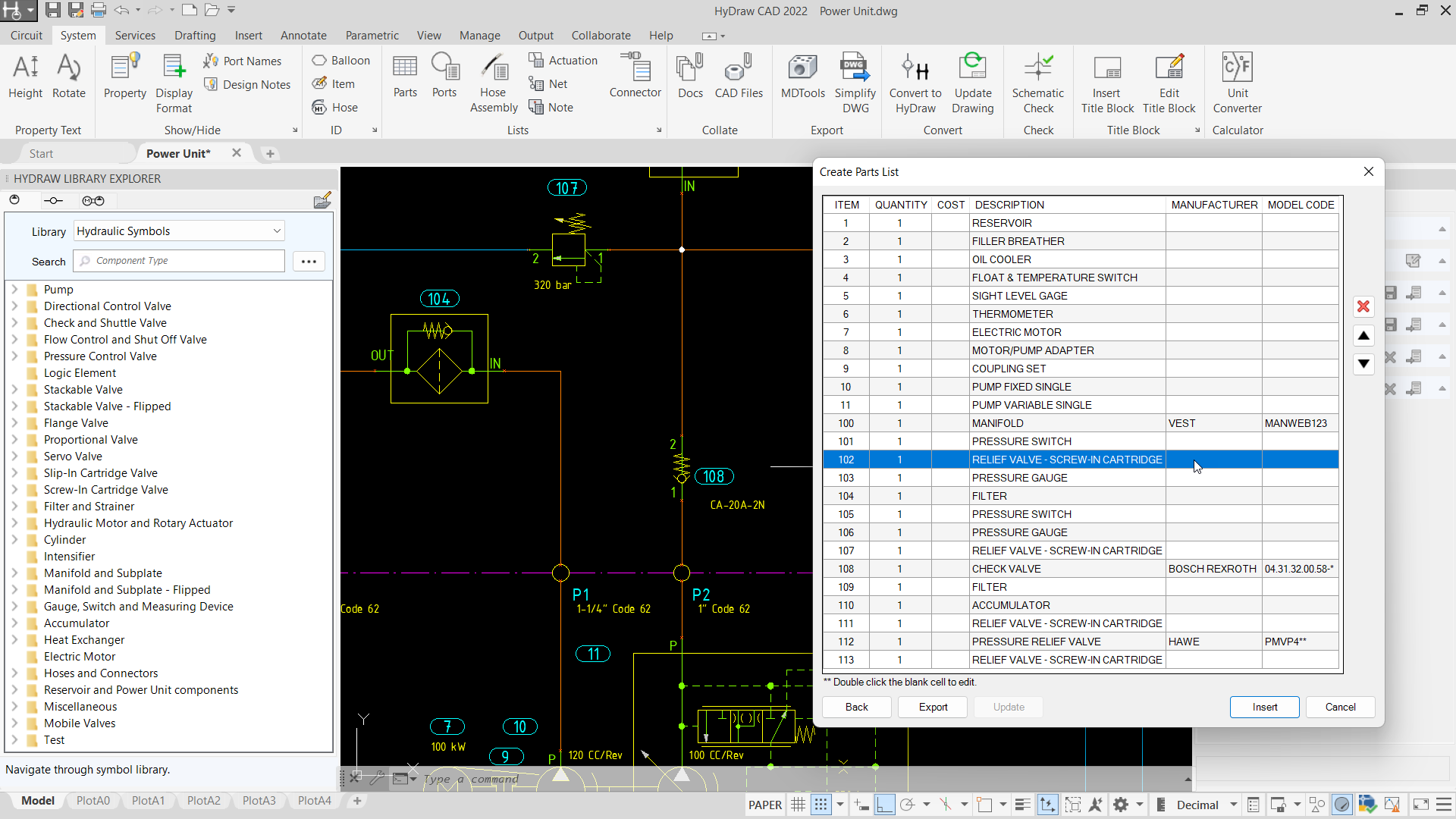 HyDraw CAD | Hydraulic Circuit Diagram Design Software