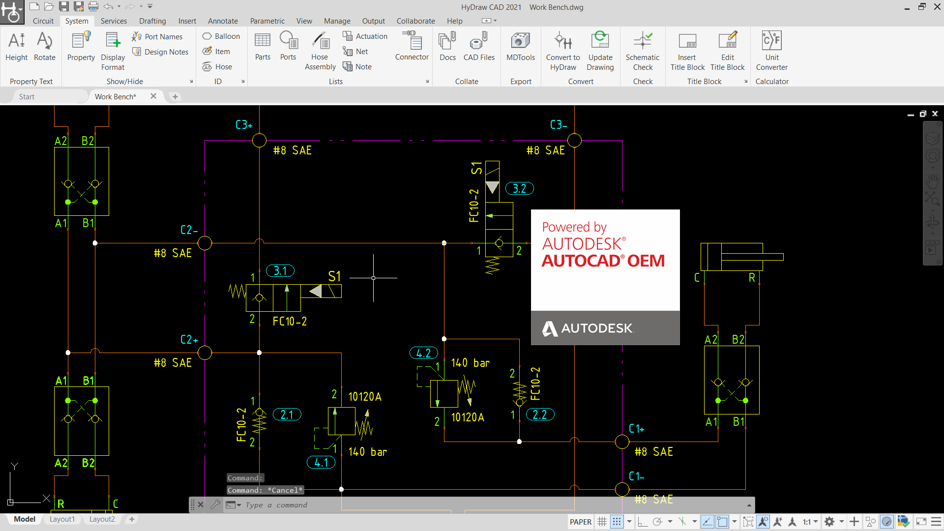 HyDraw CAD | Hydraulic Circuit Diagram Design Software