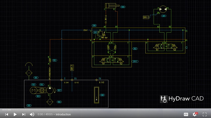 Hydraulic circuit and manifold design software | HyDraw CAD | MDTools ...